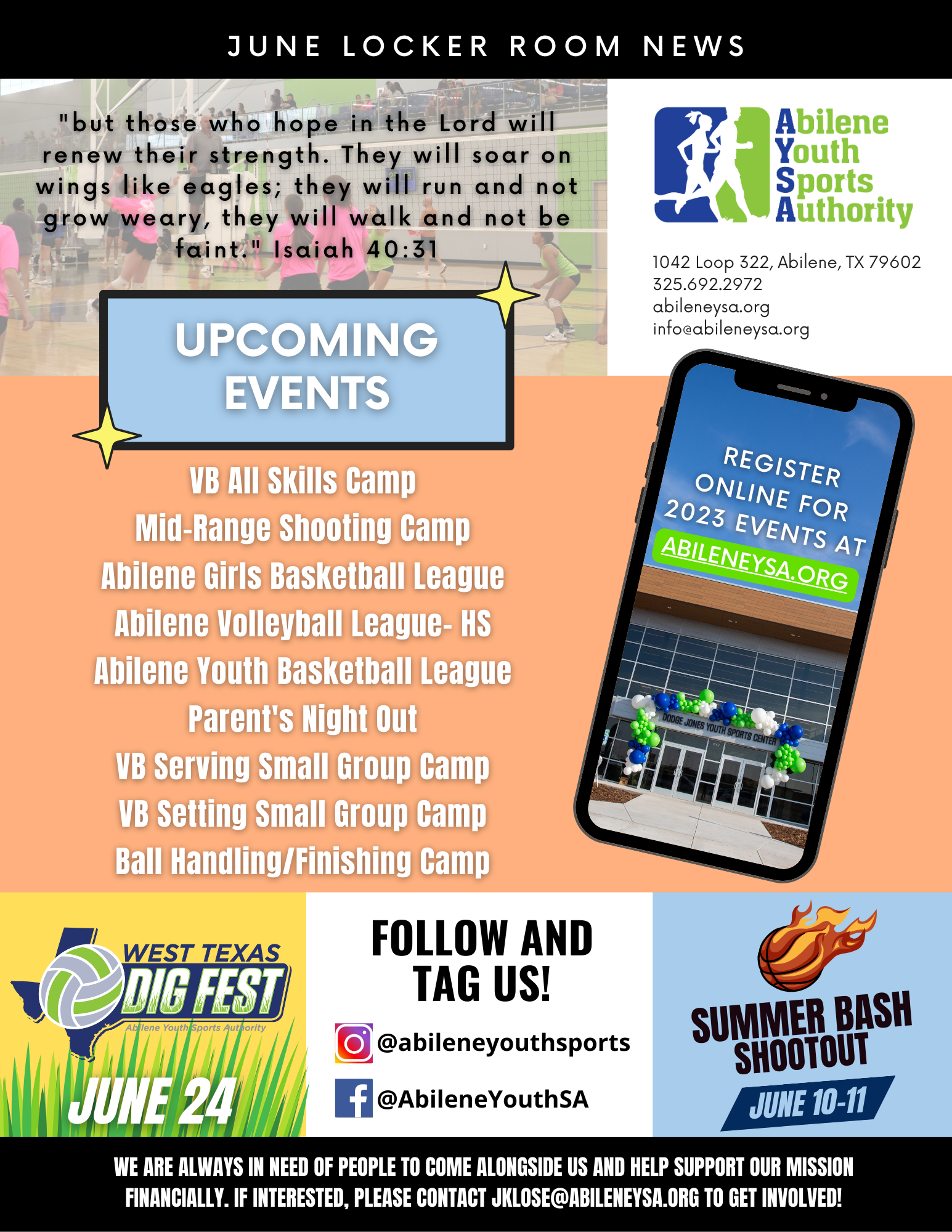 June Locker Room News – AYSA