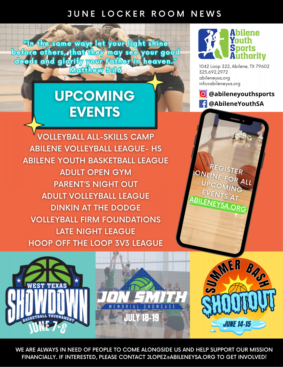 June Locker Room News – AYSA